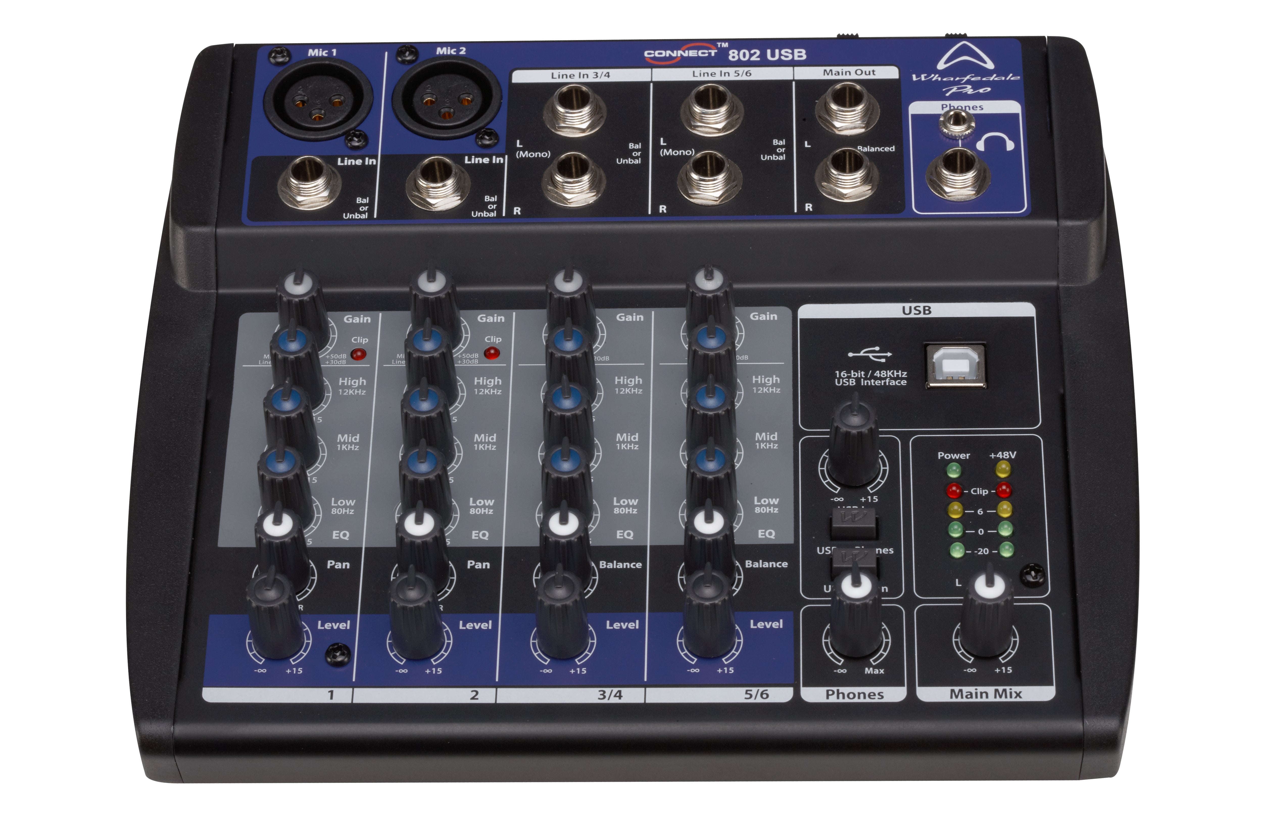 Wharfedale Connect 802 8 Channel USB Mixing Desk